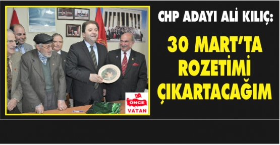 CHP adayı Ali Kılıç: - Önce Vatan Gazetesi
